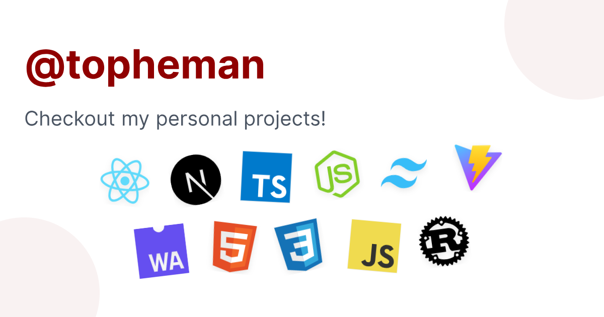 Christophe Rosset (topheman) - Developer Portfolio